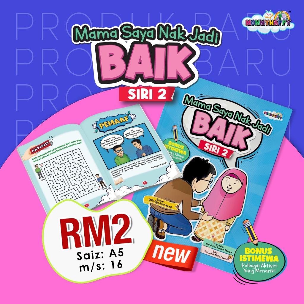 MH Buku Komik Mama Saya Nak Jadi Baik | Buku Bacaan & Aktiviti Adab ...