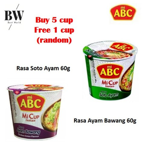 Mi Cup ABC Instan Rasa Soto Ayam / Ayam Bawang 60g (exp date: 01.12. ...