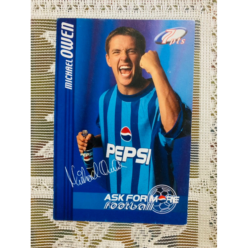Michael Owen Pepsi Ask For More Football Collectible Card. | Shopee ...