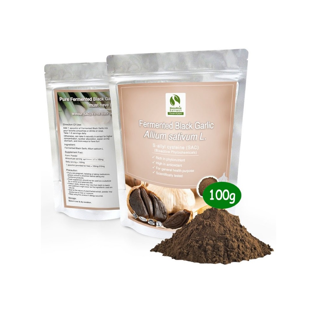 Fermented Black Garlic Powder Sweet & Creamy (100g) 2X Antioxidant than ...