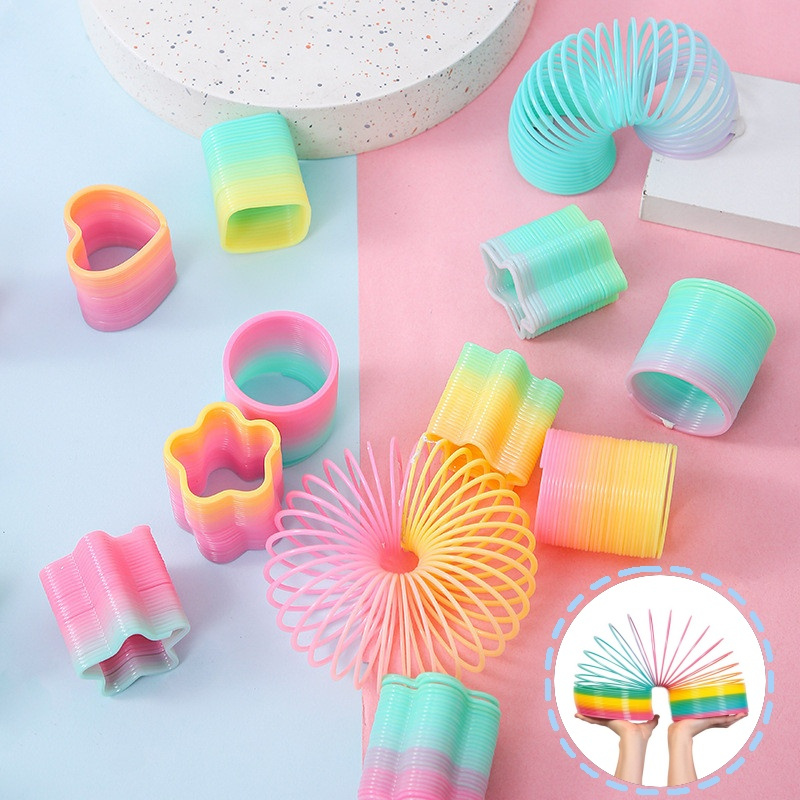 🇲🇾 🔥 Mini Medium Rainbow Magic Spring Toy Assortment Plastic Coil ...