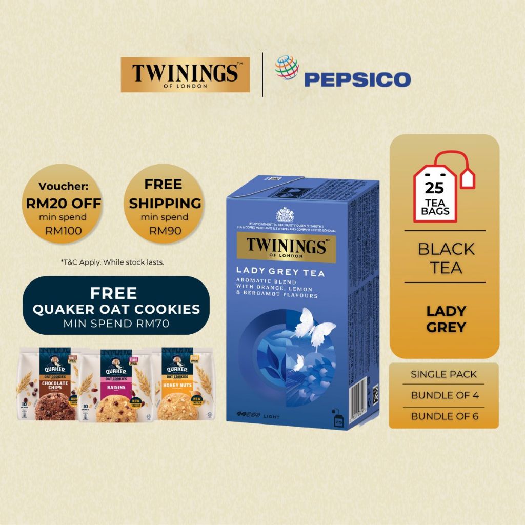 TWININGS Lady Grey Black Tea (25's x 2g) | Teh Hitam Lady Grey | Shopee Malaysia