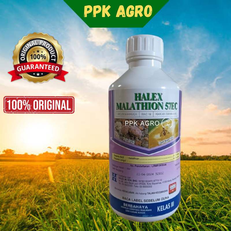 1L Halex Malathion 57EC Racun Serangga Busuk/Hama Merah/Kutu Daun/Kutu Trip/Koya /Lalat Buah ...