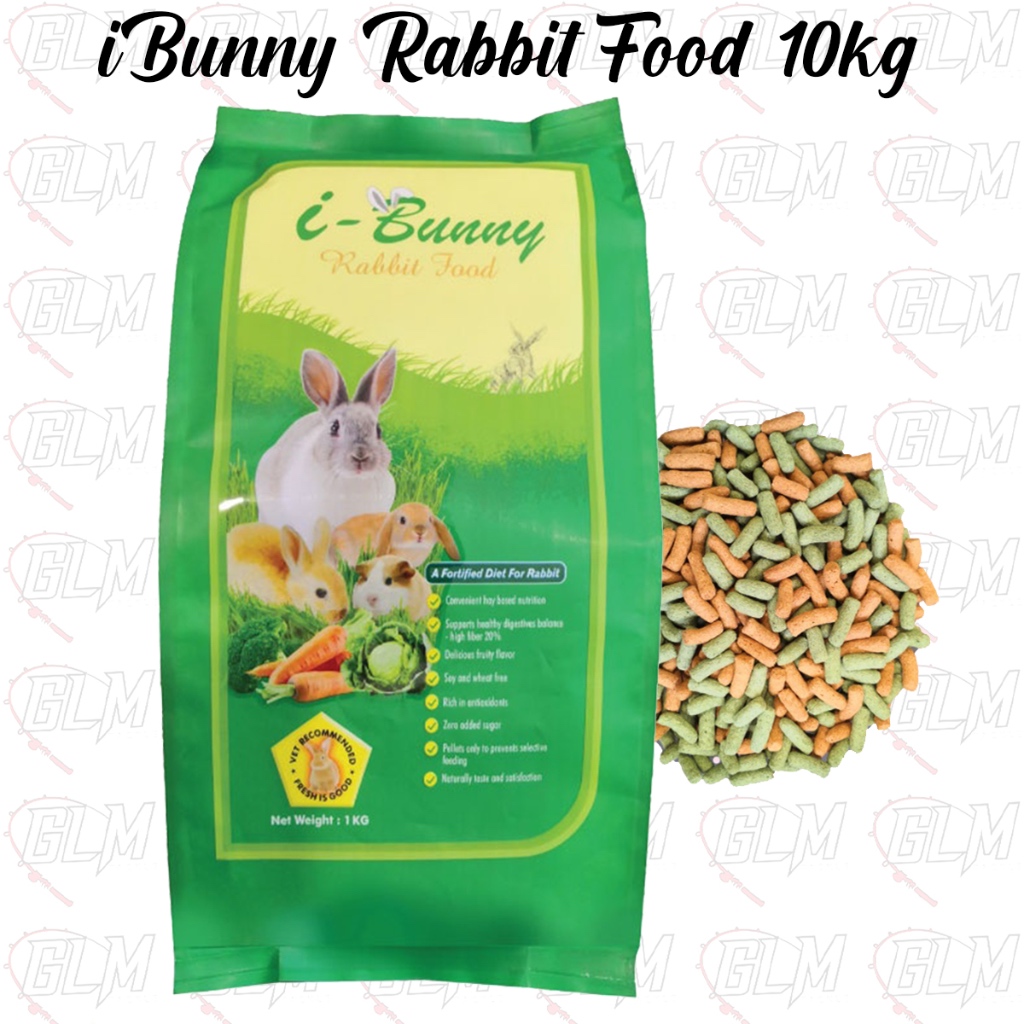 iBunny Rabbit Food (10kg) / I Bunny Rabbit & Guinea Pig Food / Makanan ...