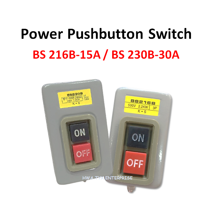 🔥 Super Sales 🔥 BS216B 15A / BS230B 30A 3Pole Power Push Button Switch ...