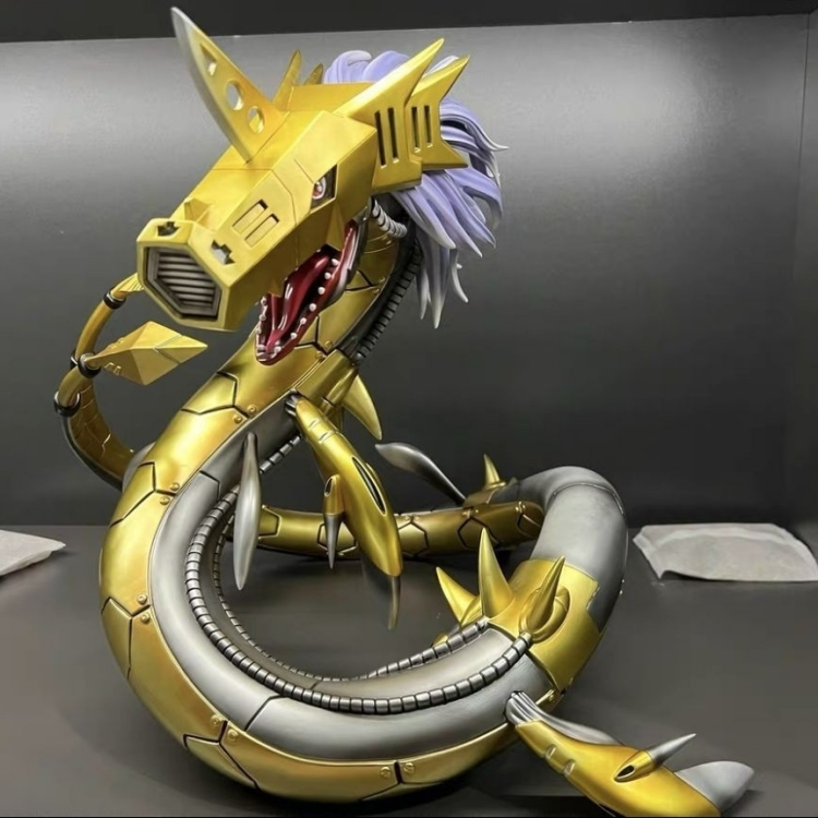 Digimon Metal Seadramon 30cm PVC Figure Statue Garurumon wargreymon ...