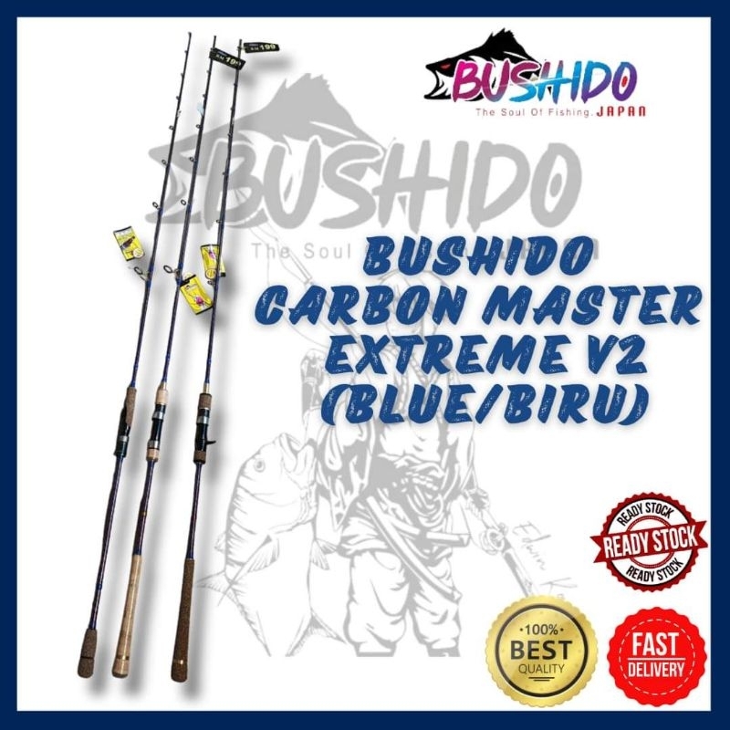 💥(BLUE/BIRU) ROD BUSHIDO CARBON MASTER EXTREME V2 💥‼️POS SEMENANJUNG ...