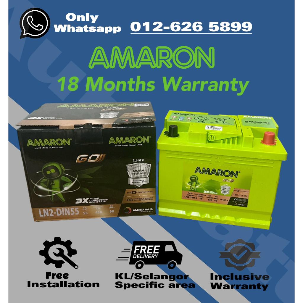 [ Installation Provided ] DIN55L/R ] Amaron GO Car Battery Satria Neo ...