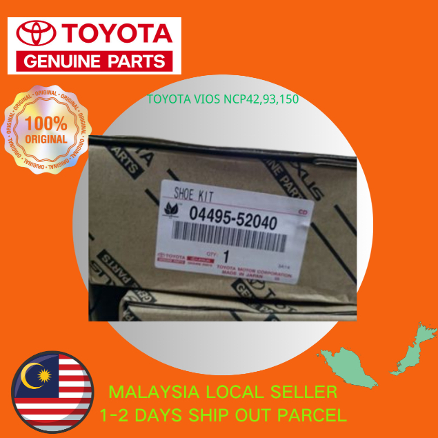 Toyota Vios Ncp42,93,150 Original New Brake Shoe Kit Parts No: 04495 ...