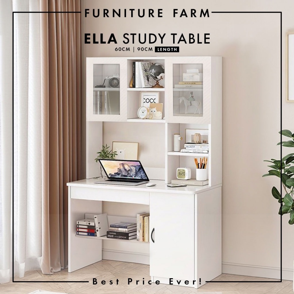 F&F : ELLA study table/meja belajar/study desk/office desk /meja solek ...