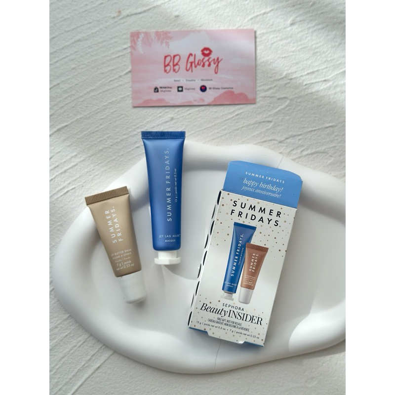 Mini Size Summer Fridays On-the-Go Hydration Birthday Set Lip Butter ...