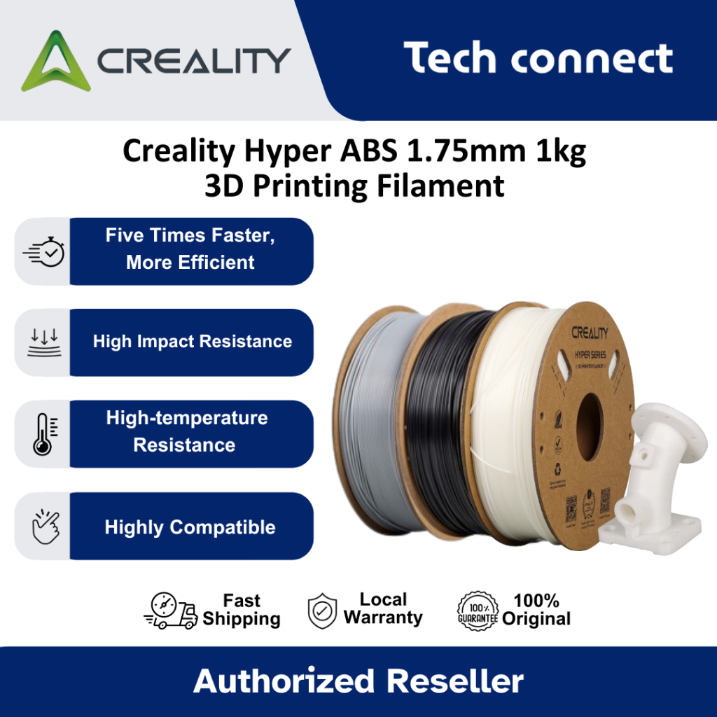 Creality Hyper ABS 1.75mm 1Kg 3D Printing Filament/ High Printing Speed ...