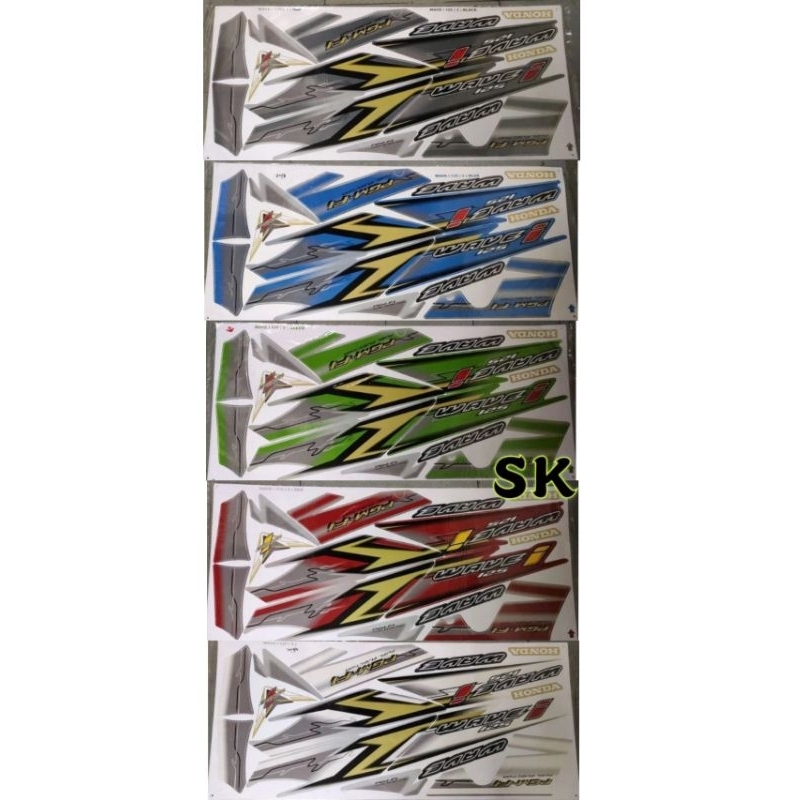 HONDA WAVE125i WAVE 125i (2) STRIPE BODY STICKER STIKER (READY STOCK ...