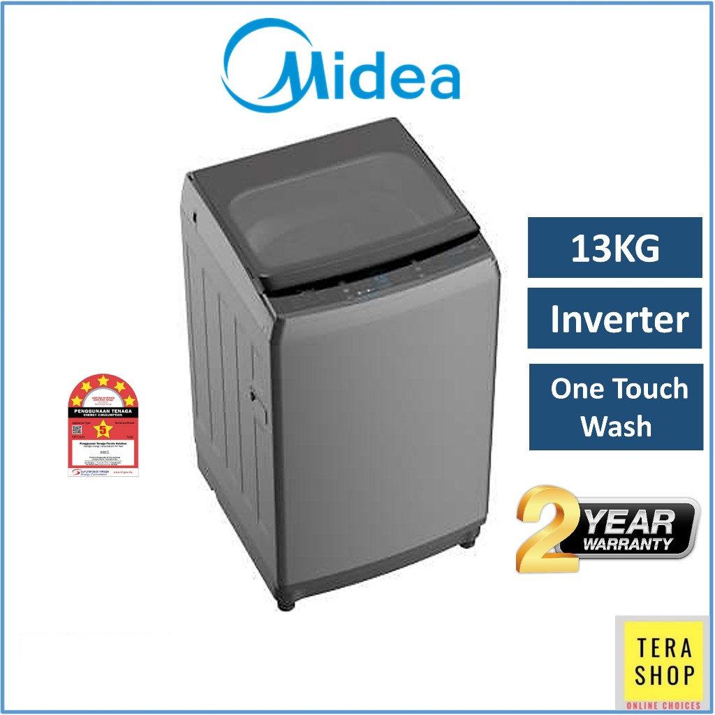 Midea MA200W130D 13KG Inverter Top Load Washing Machine Mesin Basuh ...