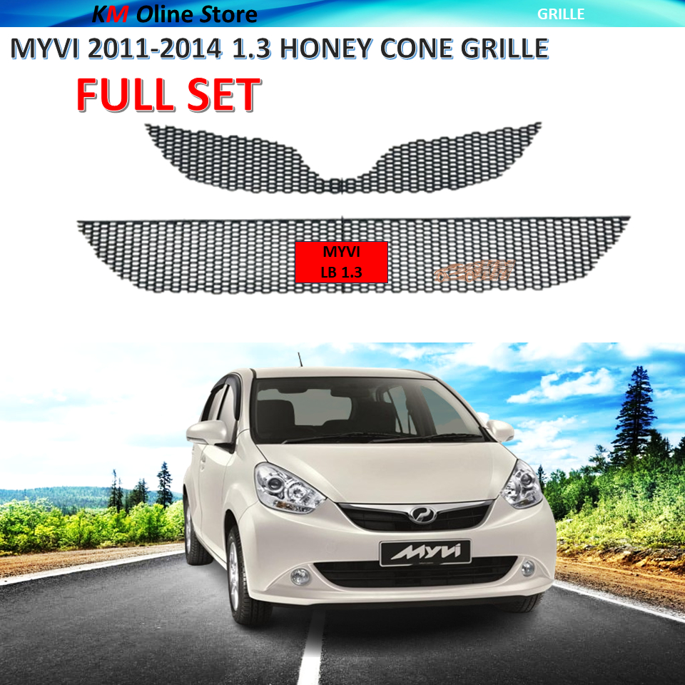 Perodua Myvi Lagi Best 2011-2014 1.3 Ready Cut Honeycomb Grill Full Set ...