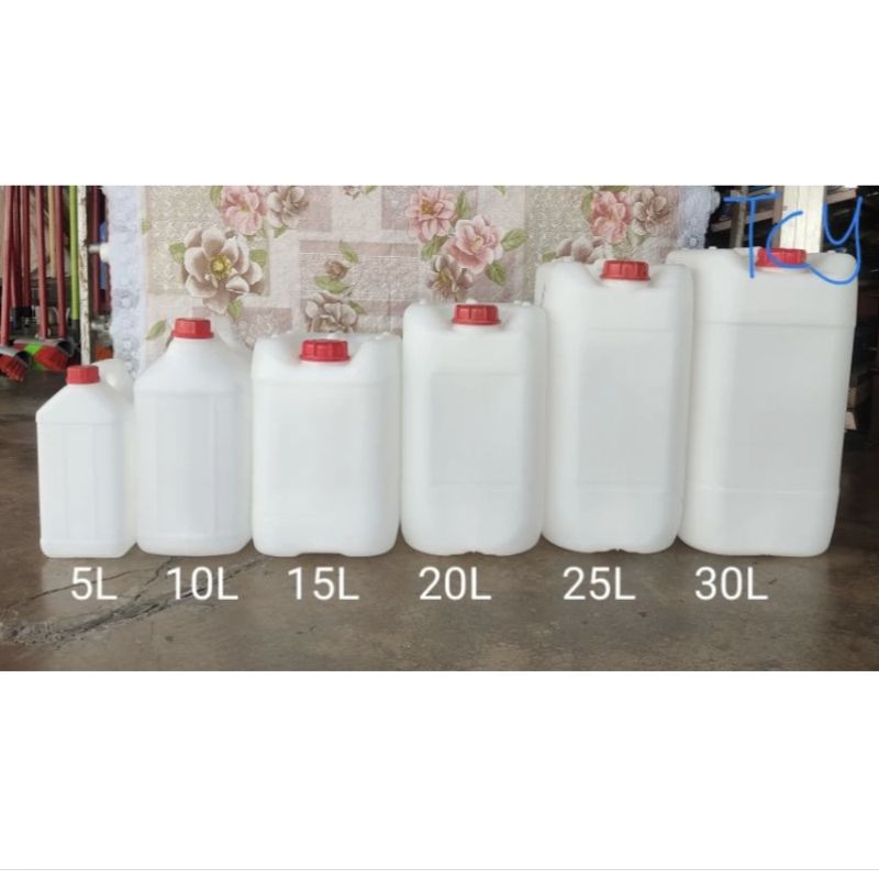 Tong Gallen air/Water Jelly Can / Gallen [jenis tebal] 3L 5L 15L 10L 20L 25L 30L White Jery Can ...