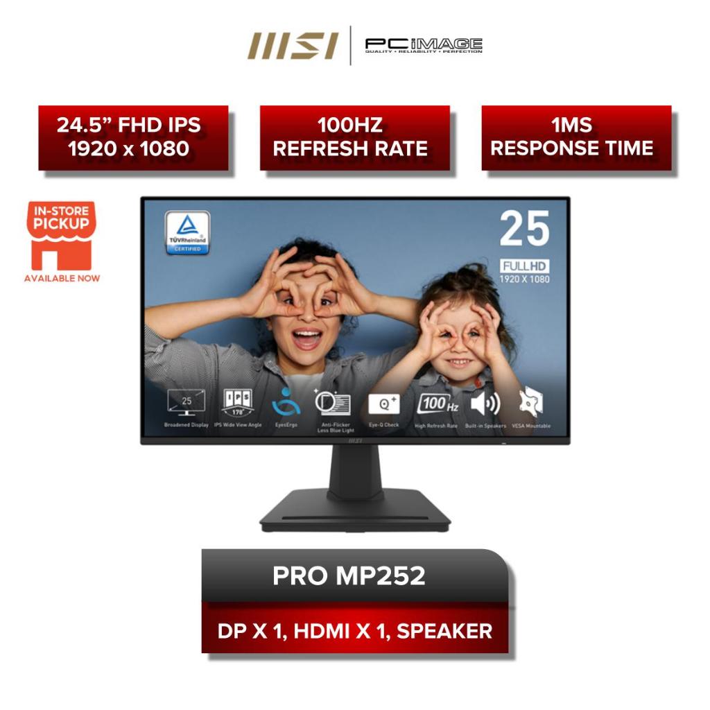 MSI PRO MP252 | 1MS | 100HZ FHD 24.5" IPS Monitor | 3 Years Warranty ...