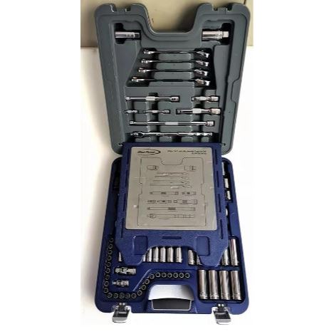 BLUE POINT 1/4", 3/8" &1/2" DRIVE SOCKET & WRENCH SET, 100PCS MM ...