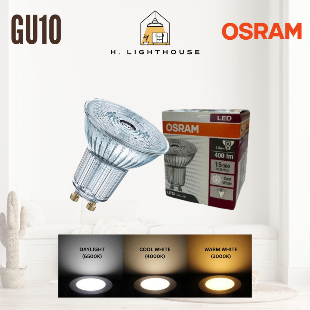 OSRAM LED PAR16 GU10 4.5W LED Bulb Daylight / Coolwhite / Warm White ...
