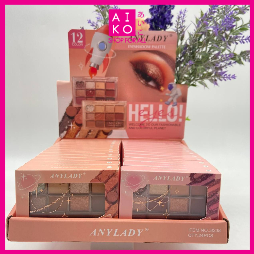 (AIKO) ANYLADY 12 COLOR HELLO EYESHADOW PALETTE (8238)(AIKO)ANYLADY 12 ...