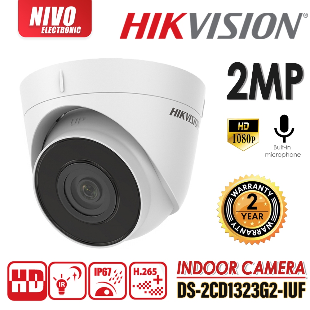 HIKVISION ( MIC ) 2MP IP CAMERA DOME DS-2CD1323G0EL / DS-2CD1323G2-IUF ...