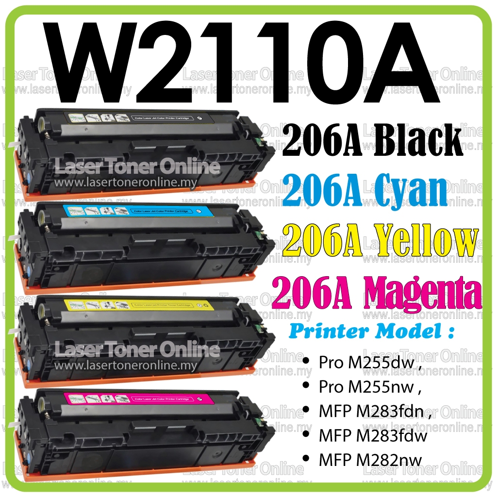 BLACK 206A W2110A W2111A W2112A W2113A Compatible With HP Color ...