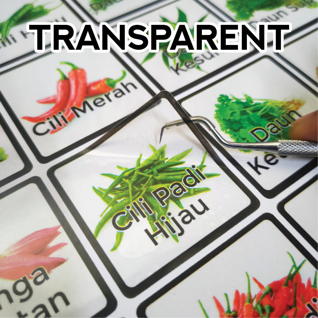 Ready Stock 40 List Sticker Dapur | Kitchen Label | Rempah Ratus Murah ...