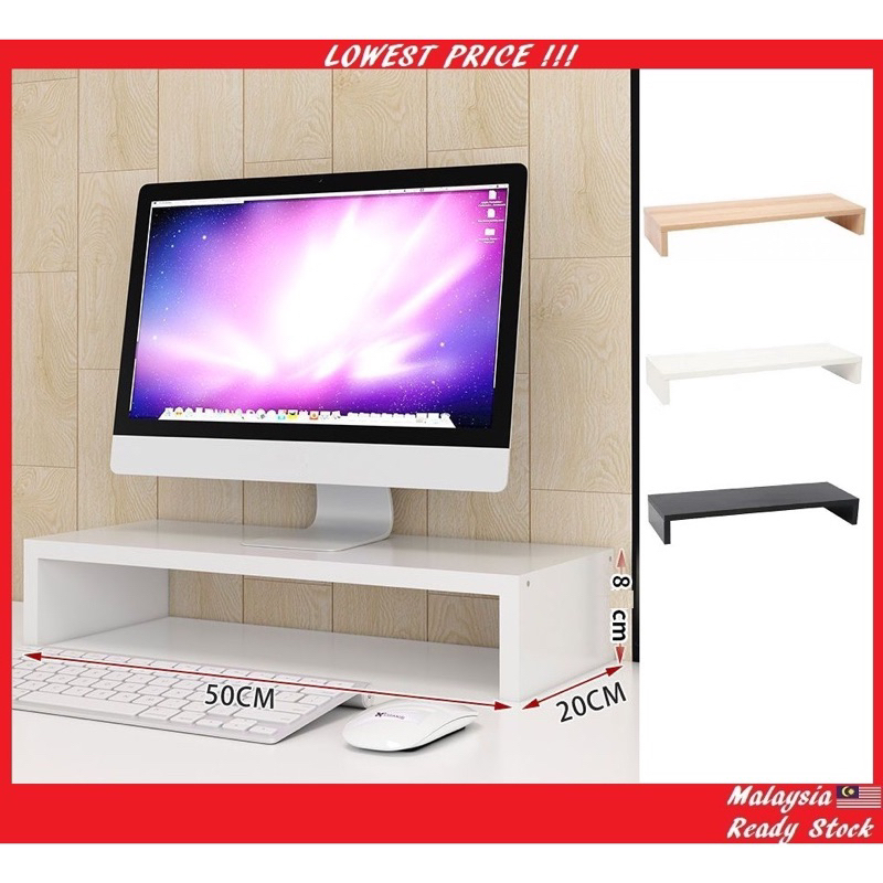 Monitor Screen Shelf Computer Monitor Stand Keyboard Storage Tray Rack ...