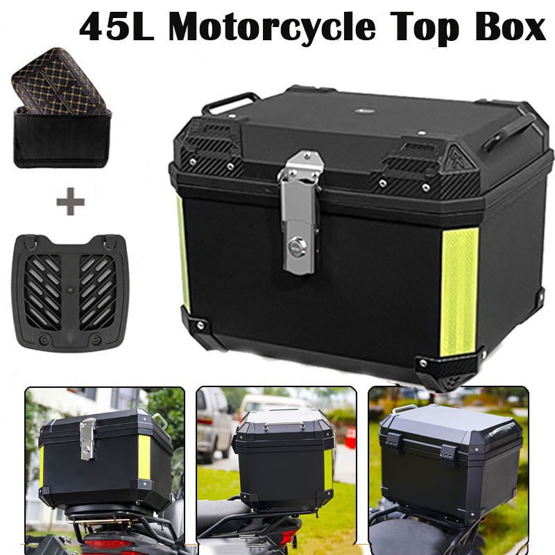🔥ABS TOP BOX🔥 45L Top Box Motorcycle abs Top Box 45L ALUMINIUM PREMIUM ...