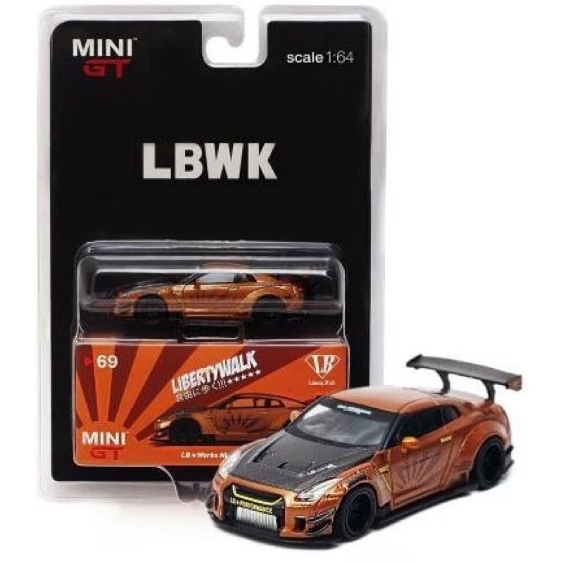 Mini GT No 69 LB★WORKS Nissan GT-R (R35) Metallic Brown Blister ...