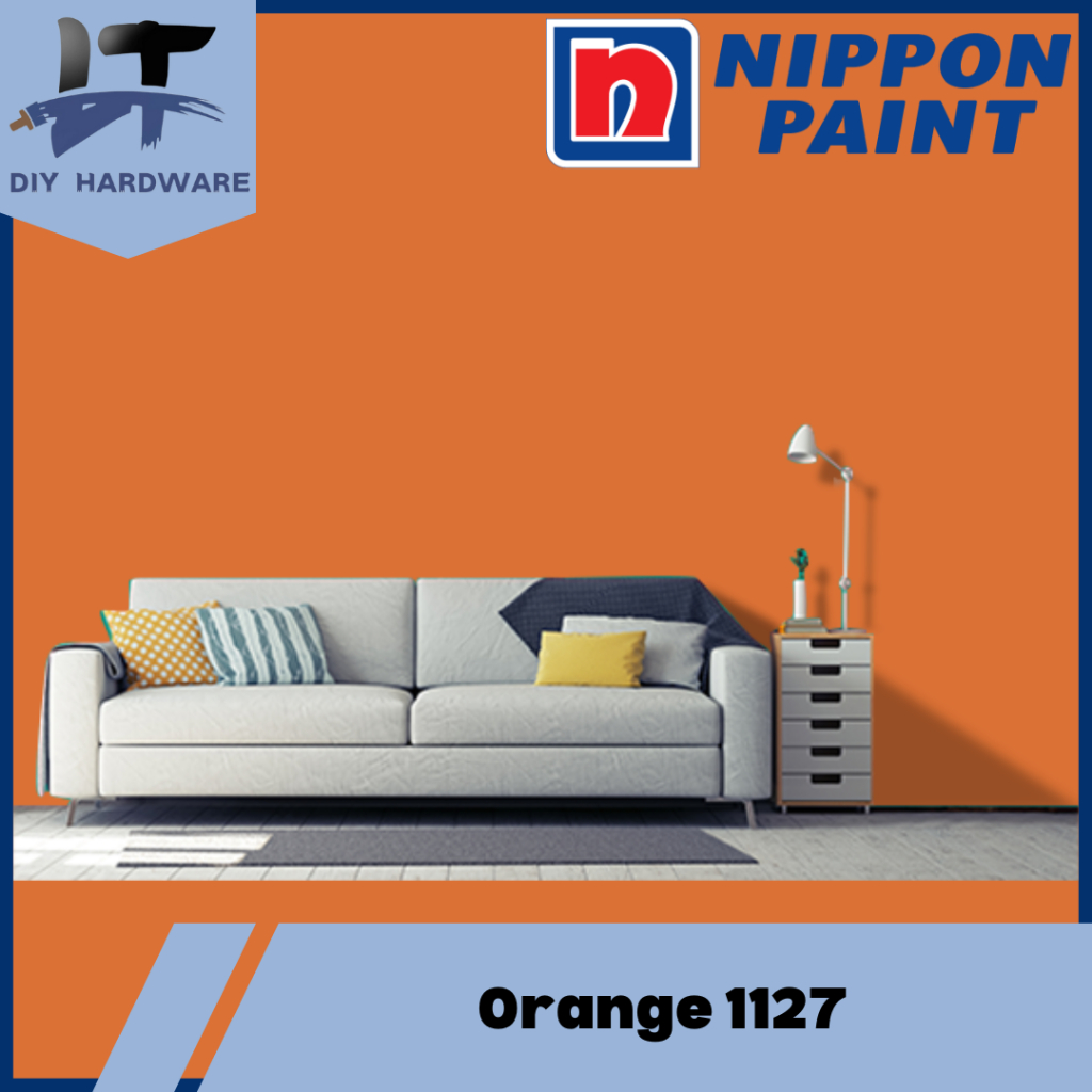 1L / 5L Nippon Paint Platone High Gloss Orange 1127 Cat Minyak（For Wood ...