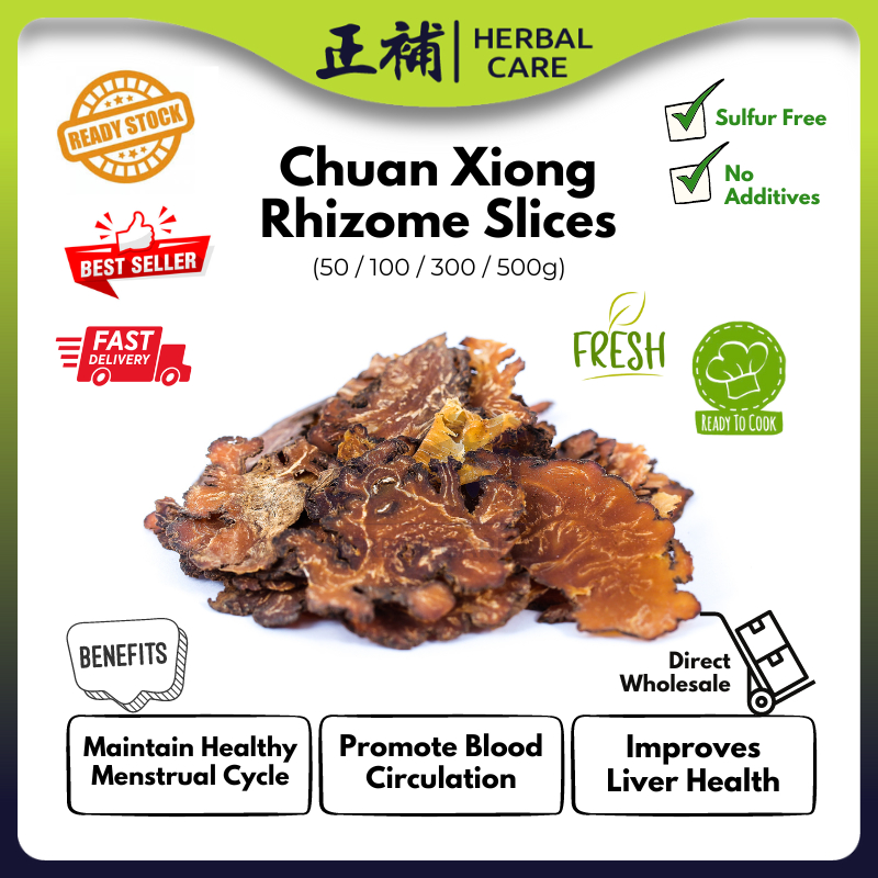 Chuan Xiong Rhizome Slices 川芎片 50g 100g 300g 500g Ligusticum striatum ...