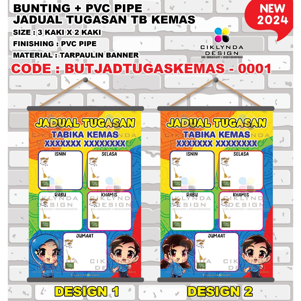PRE-ORDER - BUNTING + PVC PIPE ATAU BANNER + TIADA PVC PIPE - JADUAL ...