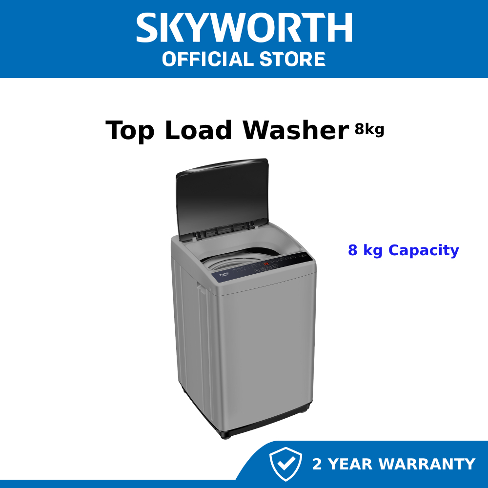 Skyworth Ai Technology Top Load Washer (8kg/9kg/12kg) T80S24NJ/T90M26NJ ...