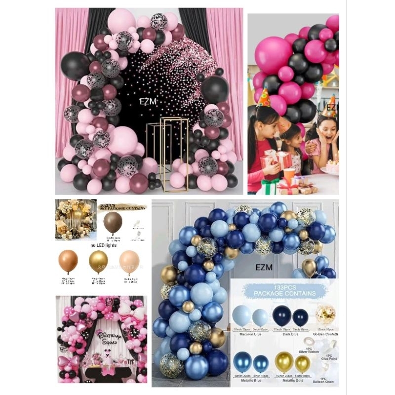 5meter chain with ballon 10inchi 12 inchi SET BALLON GANGLANG set belon ...