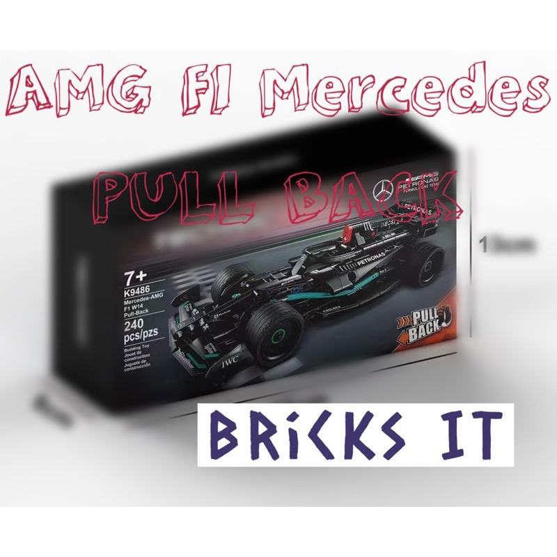 Lepin Mercedes AMG F1 Pull Back Model Building Block Bricks Toy ...