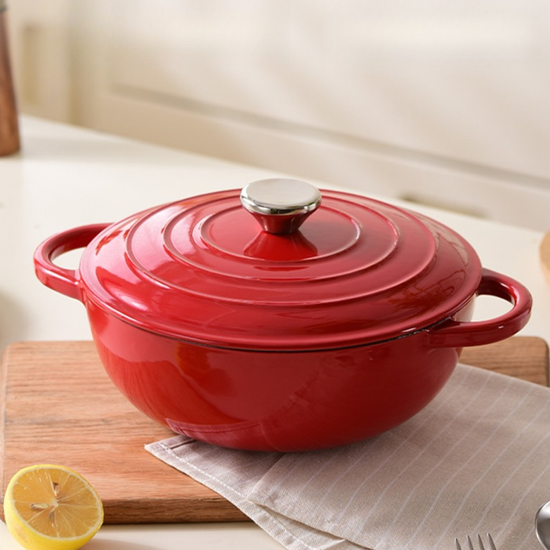 Enameled Cast-Iron Cookware Soup Stew Pot Wok Ceramic Pot Induction ...