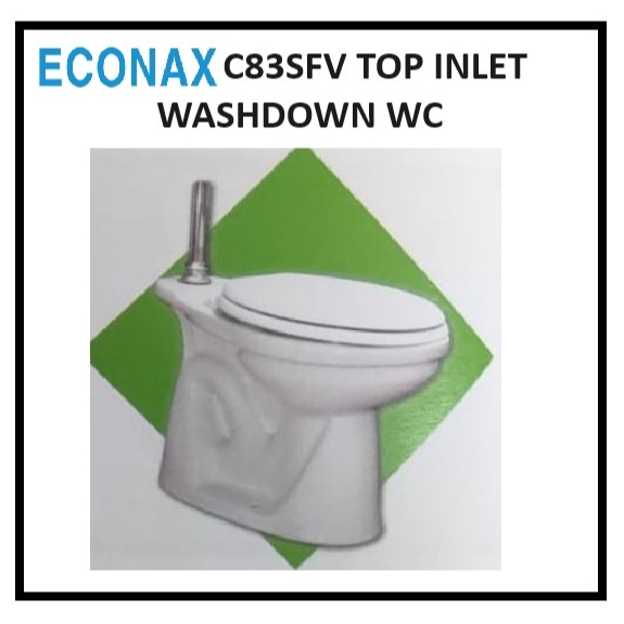 MANGKUK TANDAS ECONAX C83SFV TOP INLET WASHDOWN WC | Shopee Malaysia