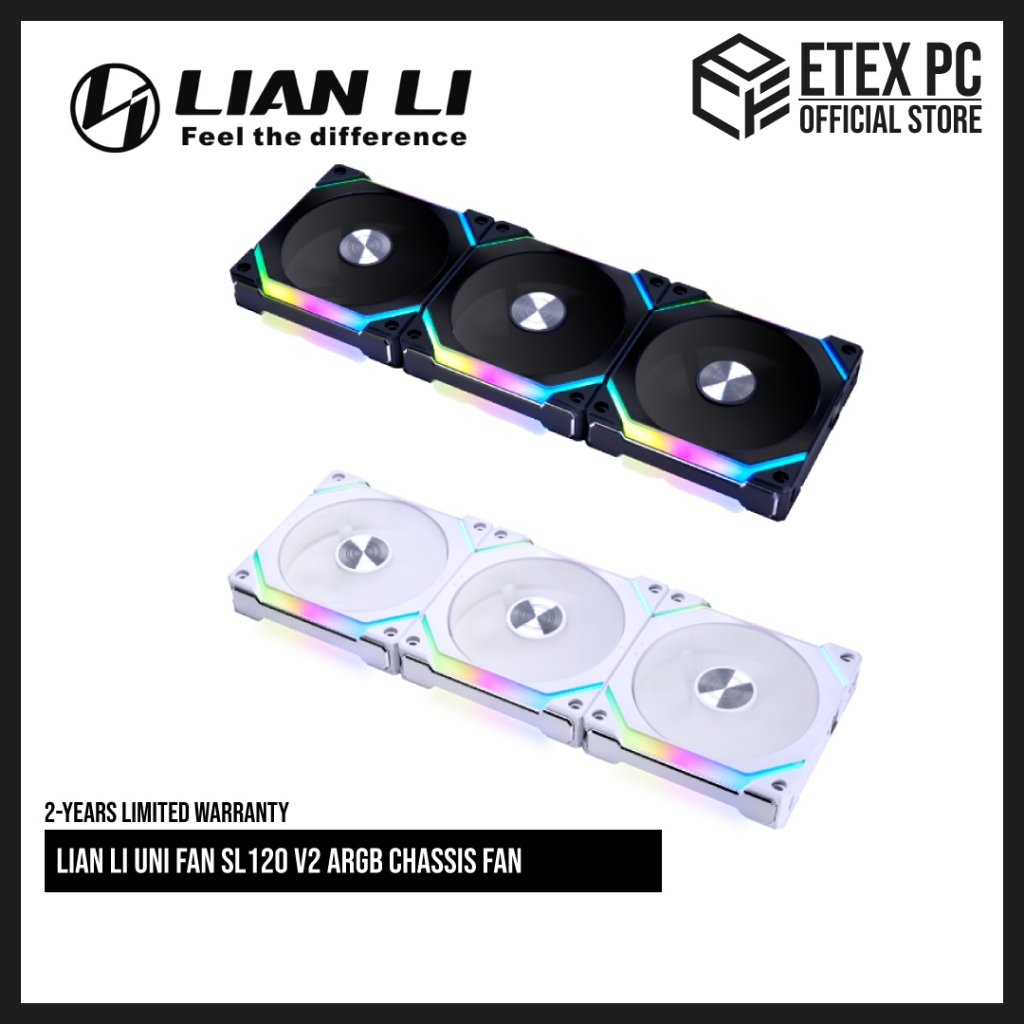 LIAN LI Uni Fan SL120 V2 ARGB Chassis Fan - Triple Pack (With ...
