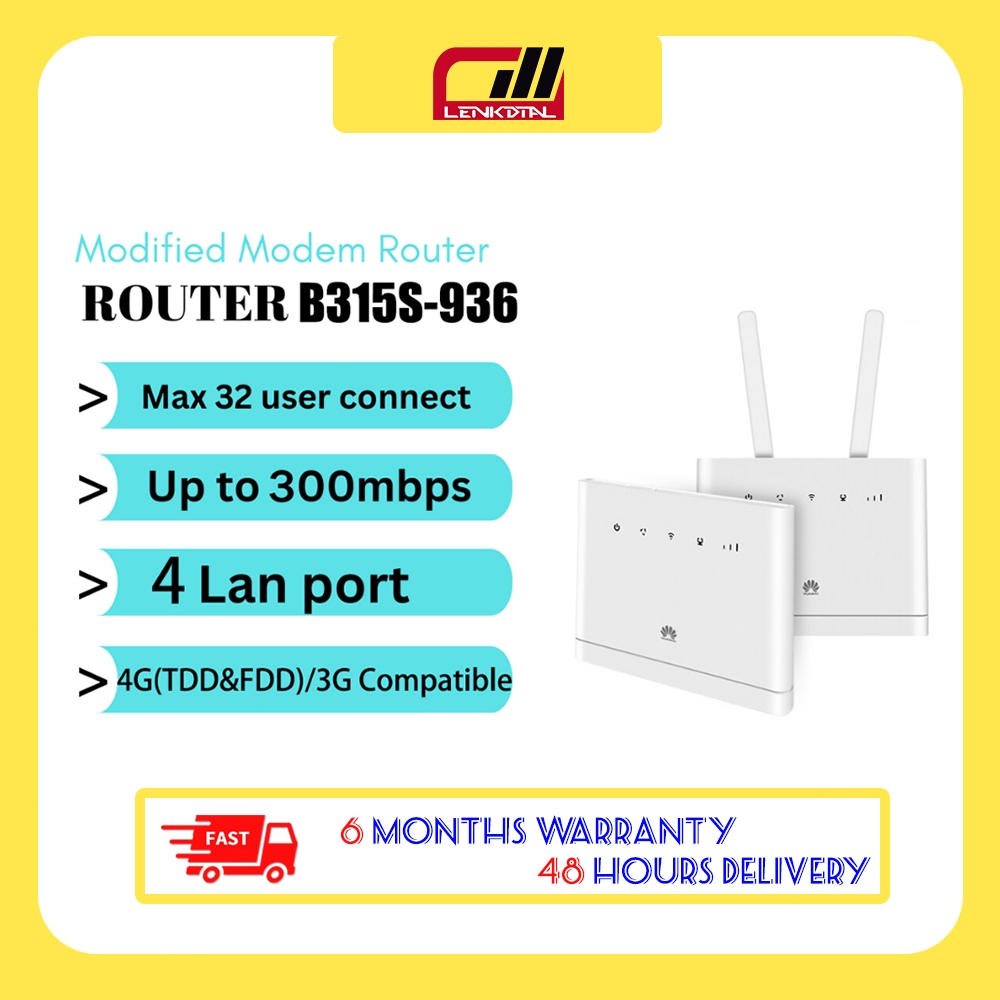 Huawei B310-852 B315s-936 2antenna 4PORT Modified Unlimited Hotspot ...