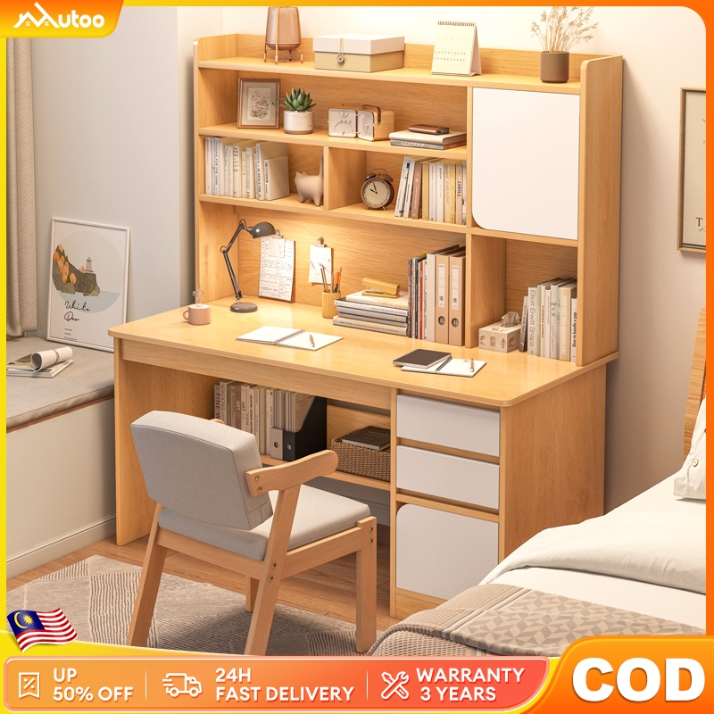 MT Computer Study Table With Book Shelf meja belajar komputer murah ...