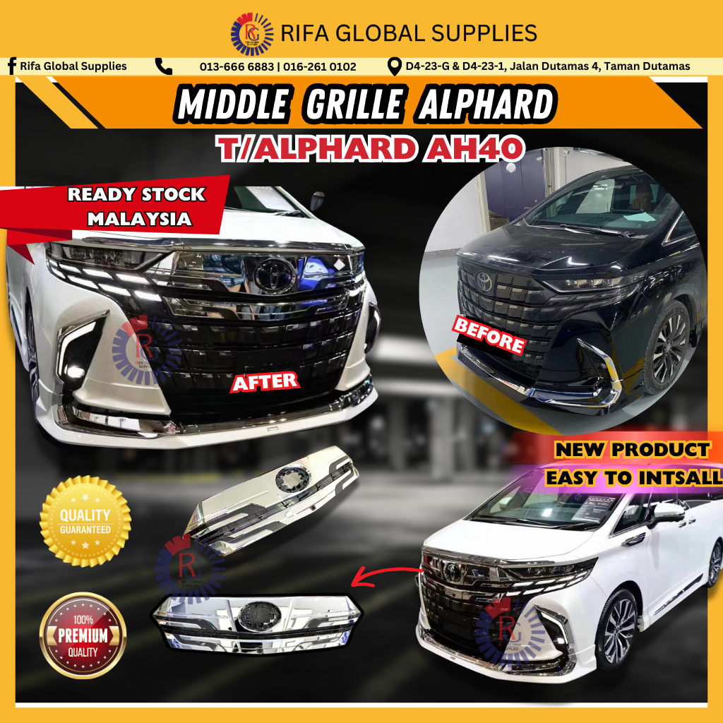 Toyota Alphard 2023 2024 AGH40 AH40 Front Grille accessories | Shopee ...