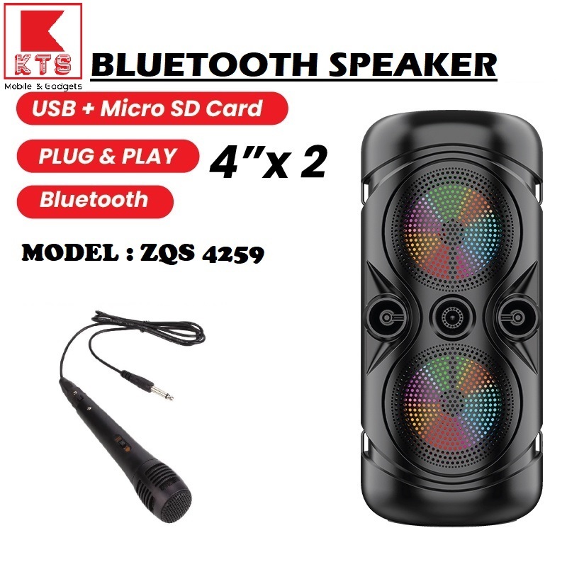 ZQS-4259 Portable Outdoor Home Bass High Quality LED Light With Radio ...