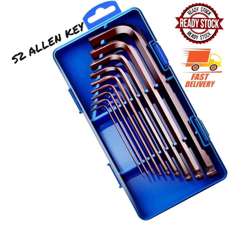 {READY STOCK} 2 TPYES S2 HIGH QUALITY ALLEN KEY SETS 9PCS ELENKEY TOOL ...