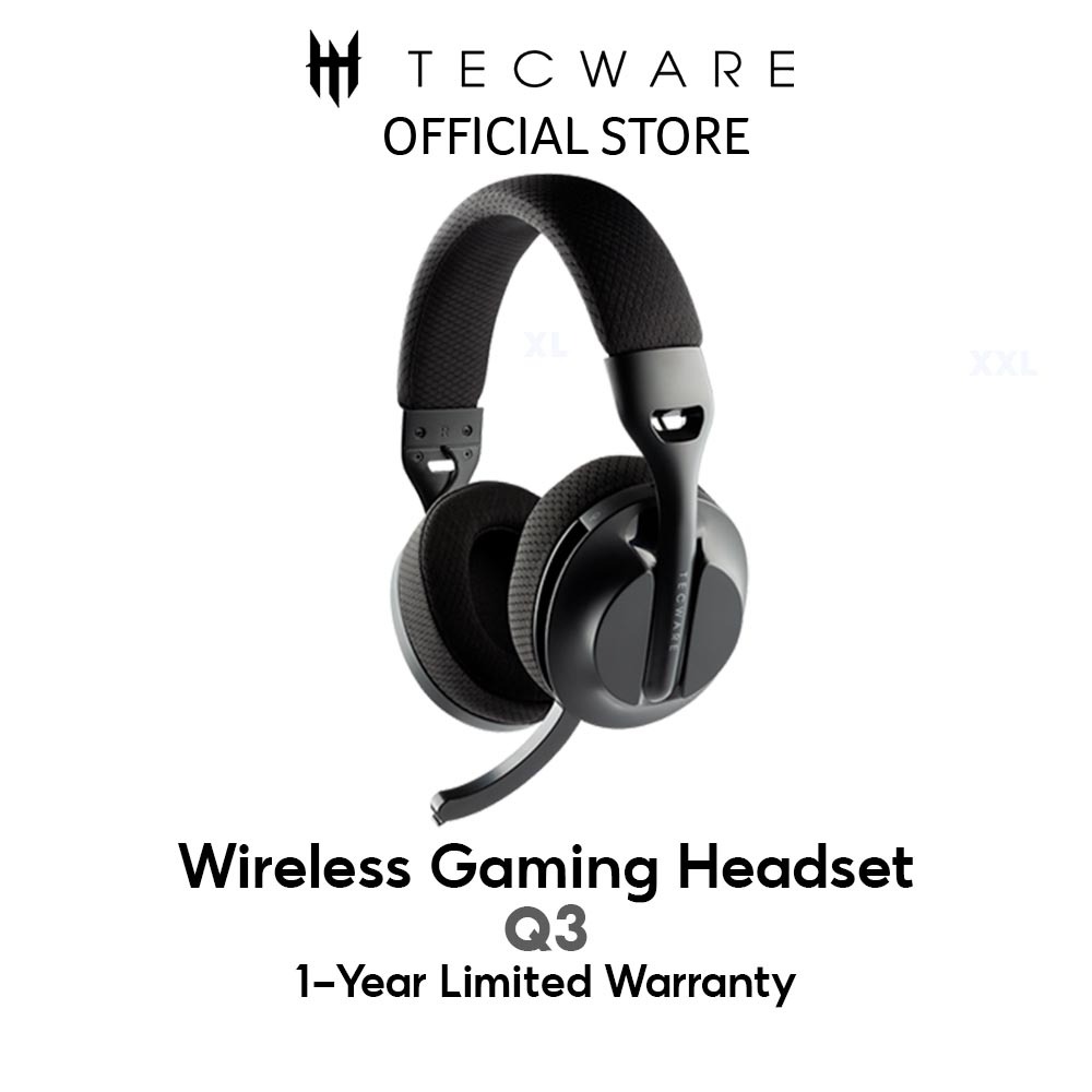 TECWARE Q3 WIRELESS GAMING HEADSET WITH MIC - BLACK | Shopee Malaysia