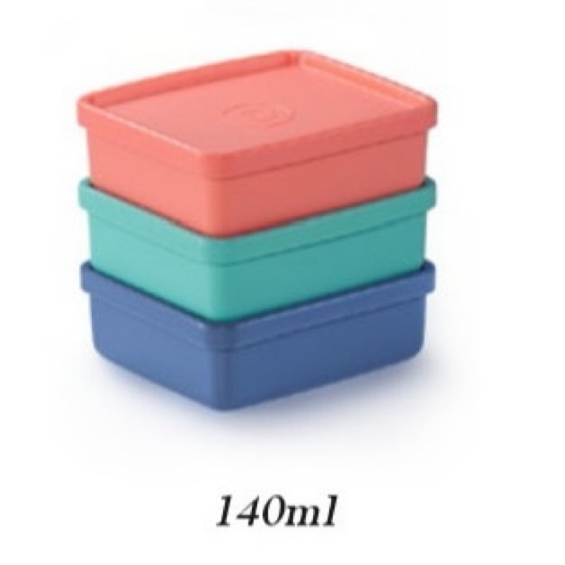 TUPPERWARE MINI SQUARE AWAY 140ML(3 PCS) | Shopee Malaysia