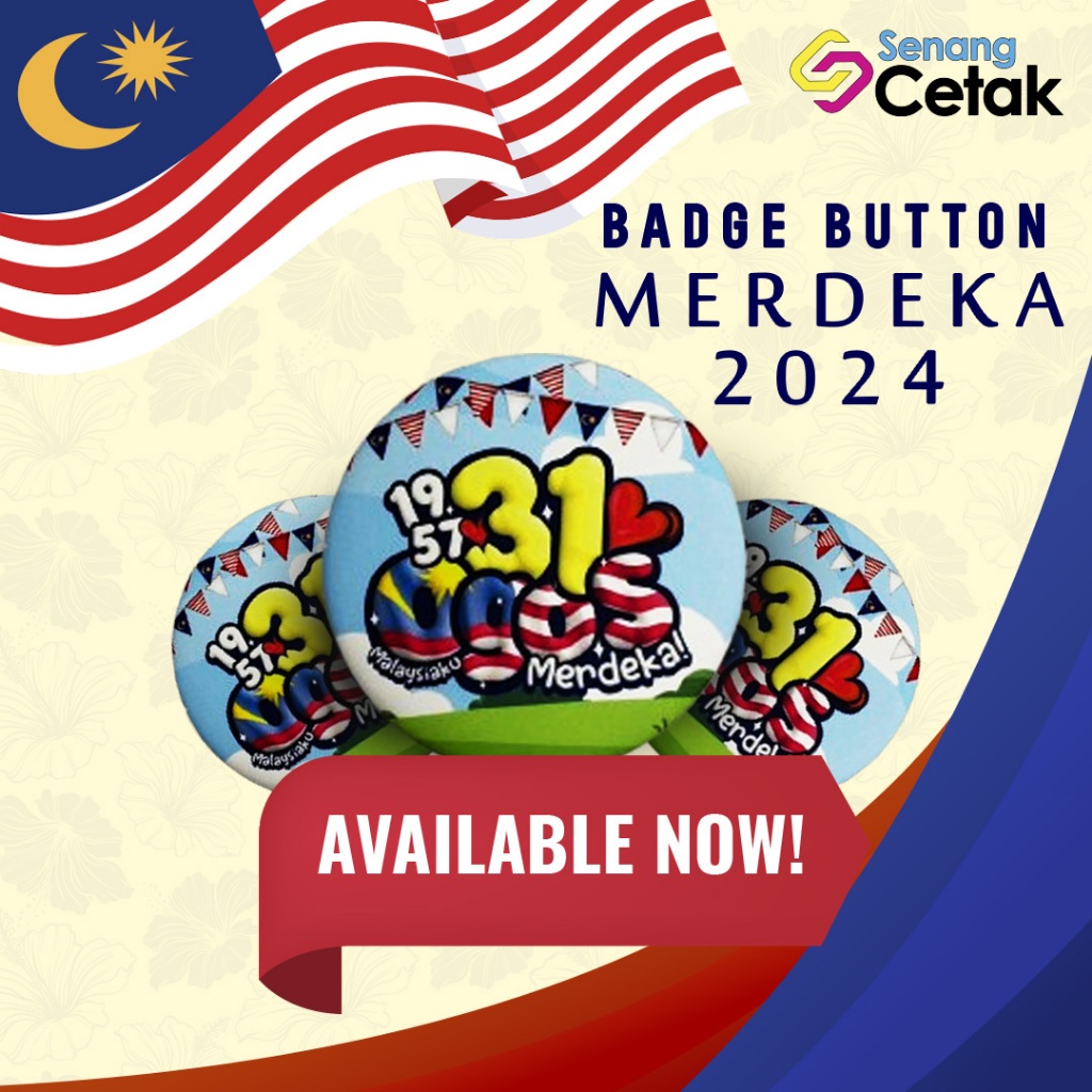 Buttonbadge Merdeka 2024 l Aksesori Hiasan Hari Kemerdekaan | Shopee ...