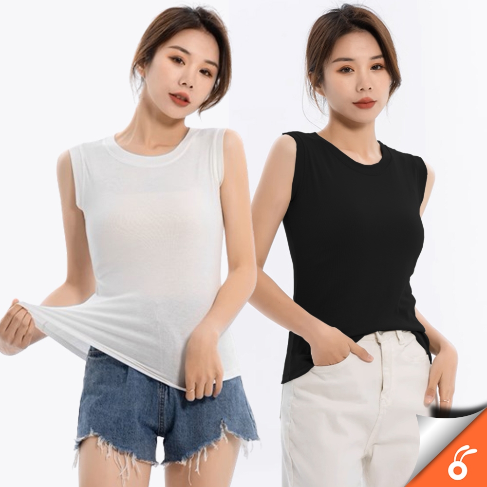 0508 MORA Korean Women Sleeveless Singlet Inner Crop Top Shirt ...