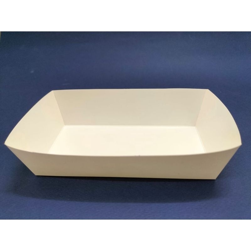 Dulang Kertas [50 pcs] [READY FOLDED] White Paper Open Tray / Paper ...