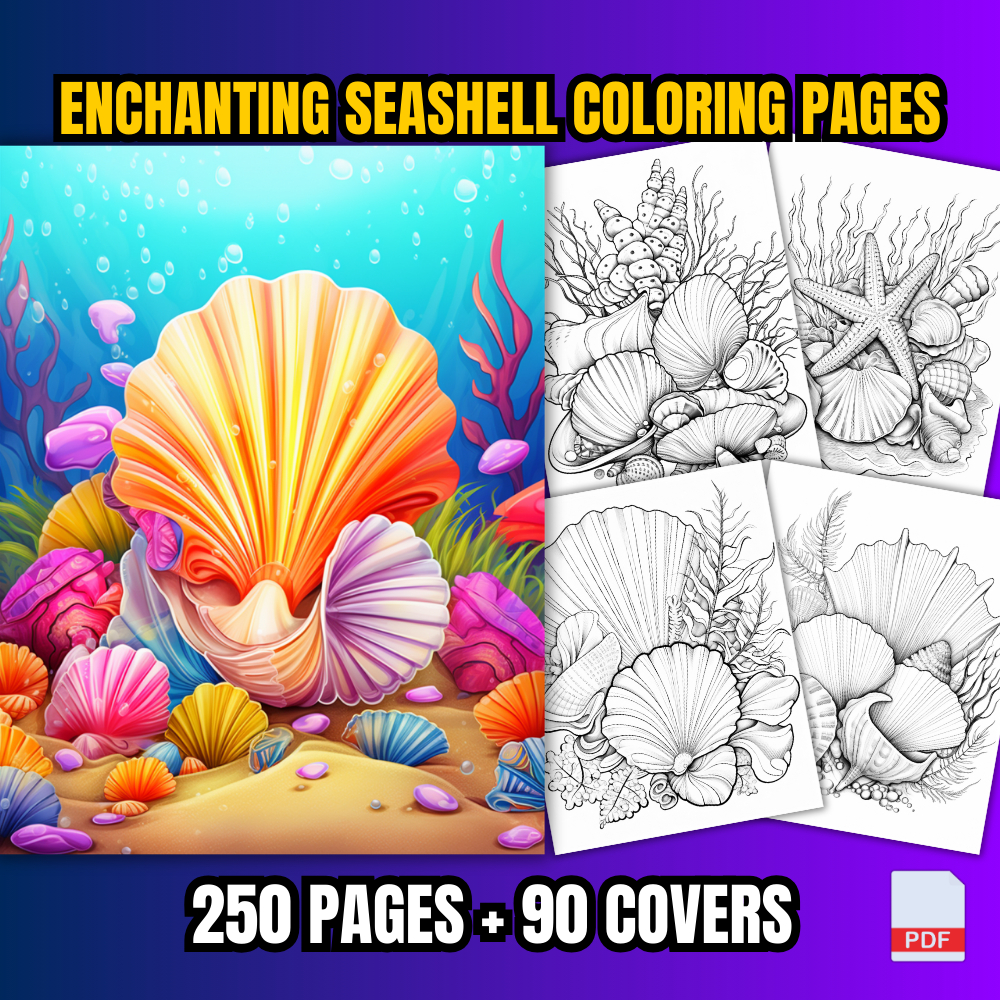 [PDF] 250 Enchanting Seashell Coloring Pages | Shopee Malaysia